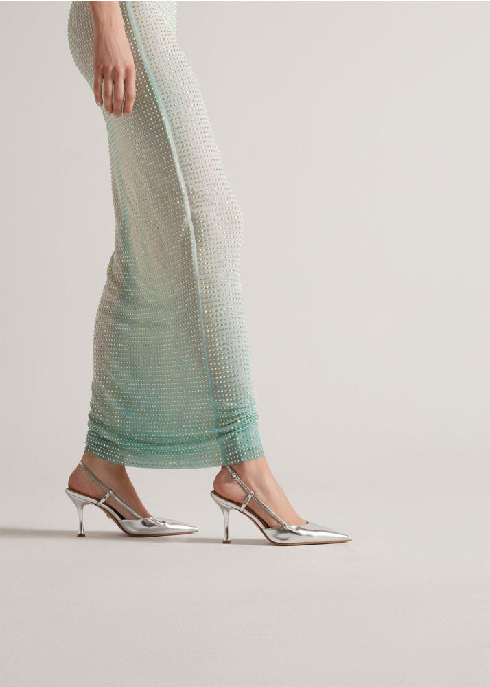 CARMEN PUMP - Silver – Mario Pucci