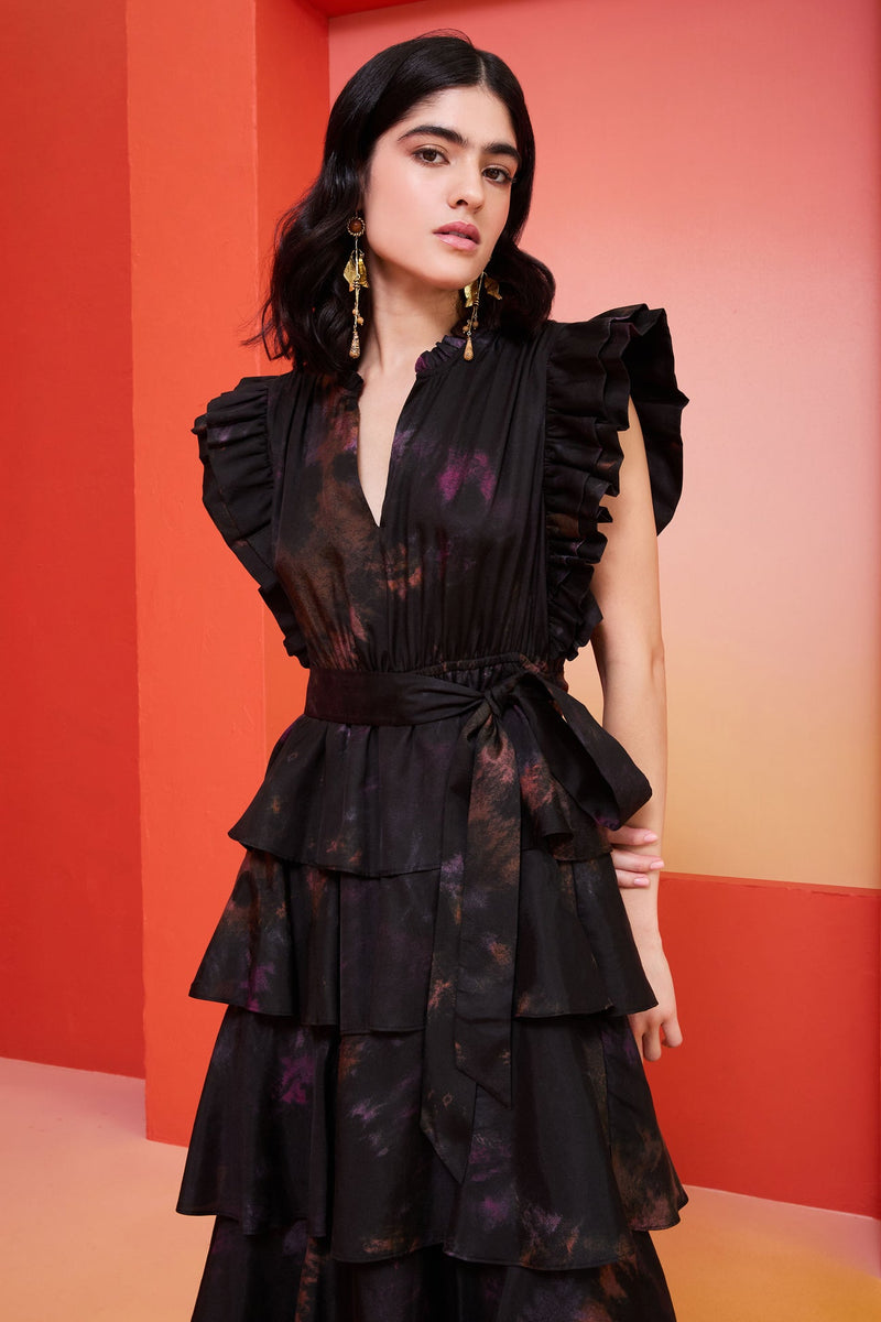 Emery Midi Dress Moon Dye – Mario Pucci